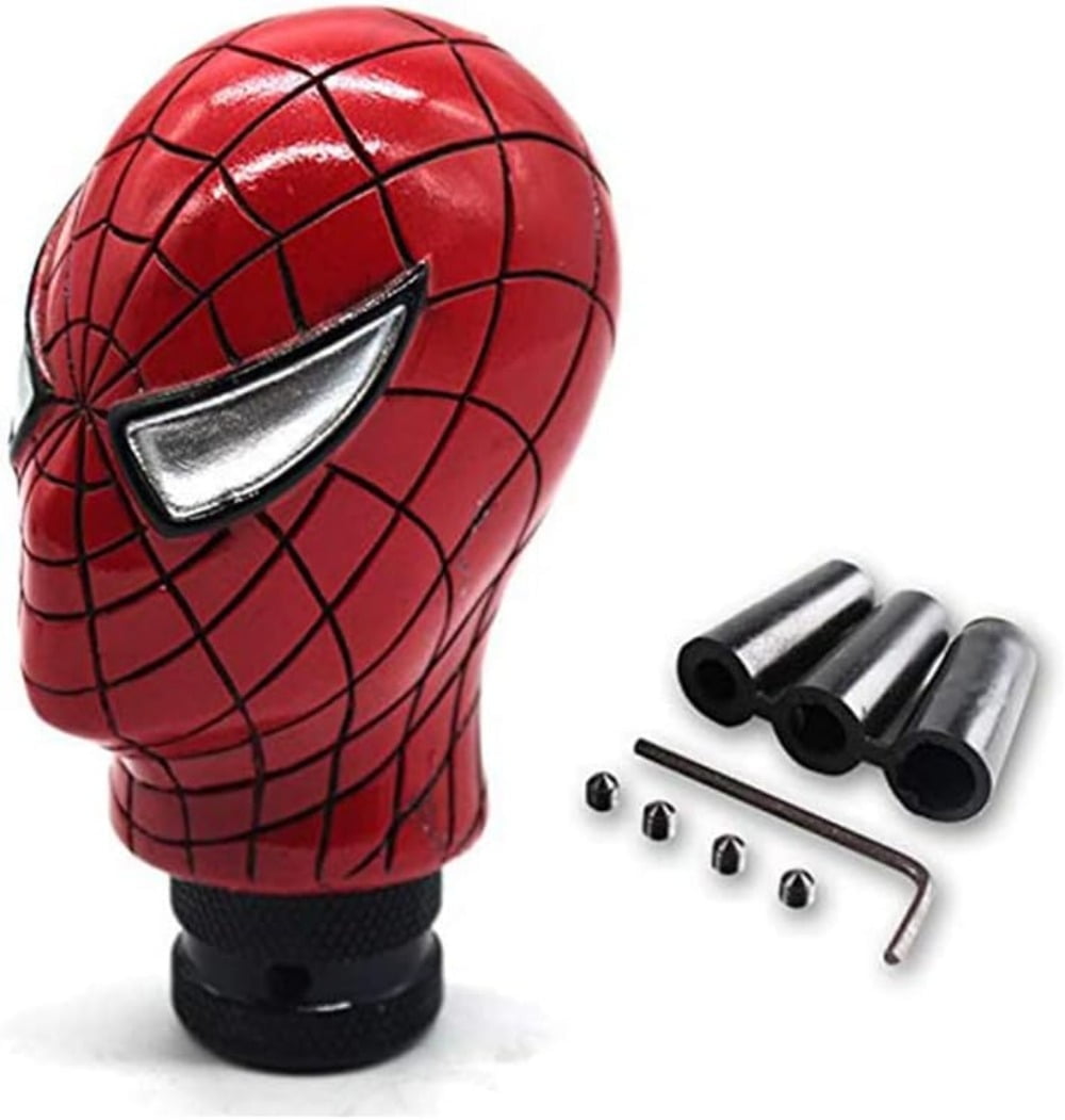 Shifter knob Spider Super Man Red Black Universal Manual Car Shifter ...