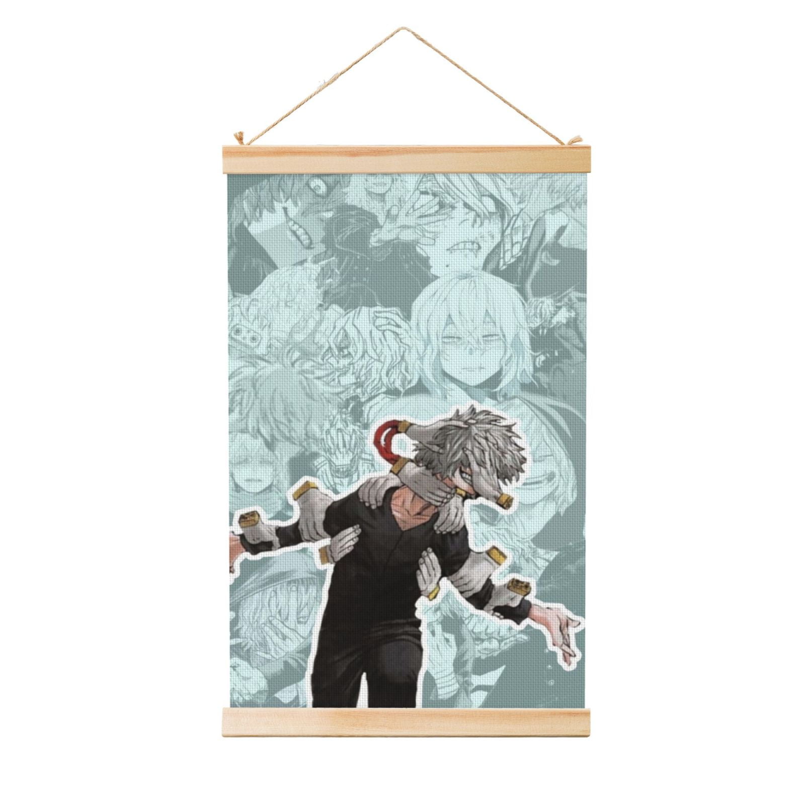 Shigaraki Tomura Poster Canvas Wooden Shaft Hanging Poster Home Decor ...