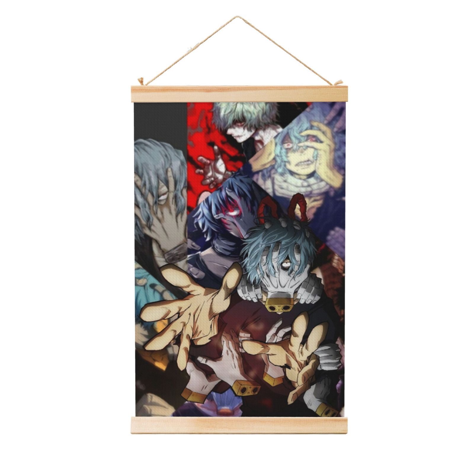 Shigaraki Tomura Poster Canvas Wooden Shaft Hanging Poster Home Decor ...