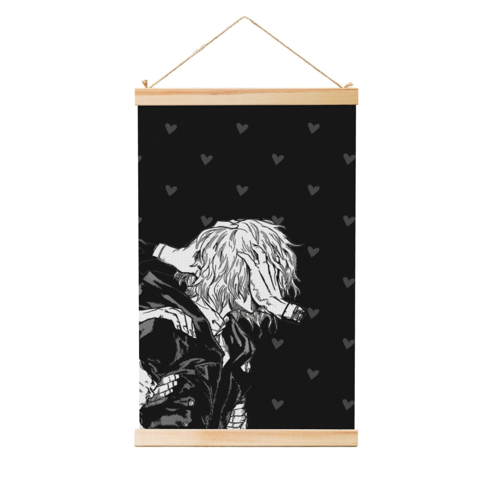 Shigaraki Tomura Poster Canvas Wooden Shaft Hanging Poster Home Decor ...