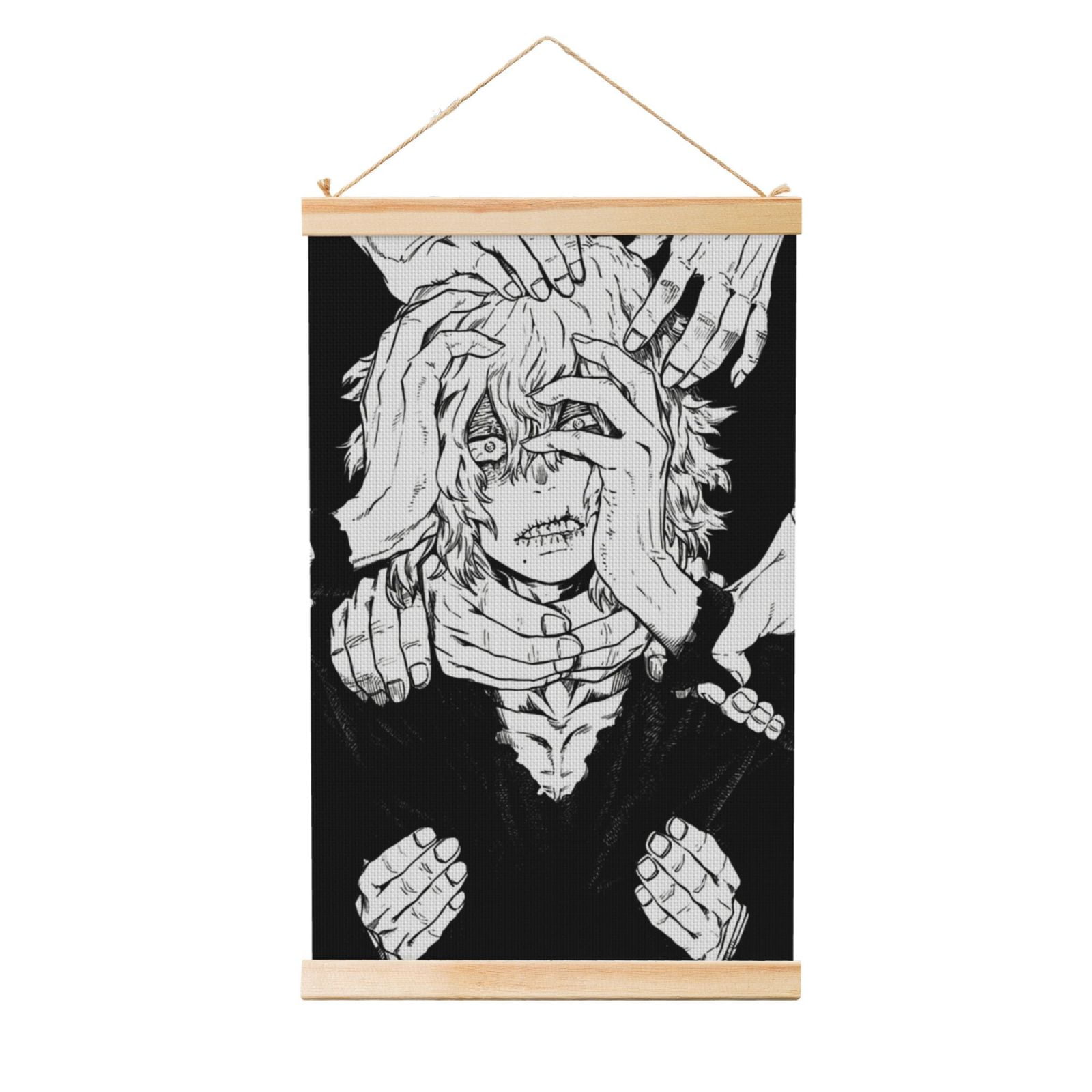 Shigaraki Tomura Poster Canvas Wooden Shaft Hanging Poster Home Decor ...