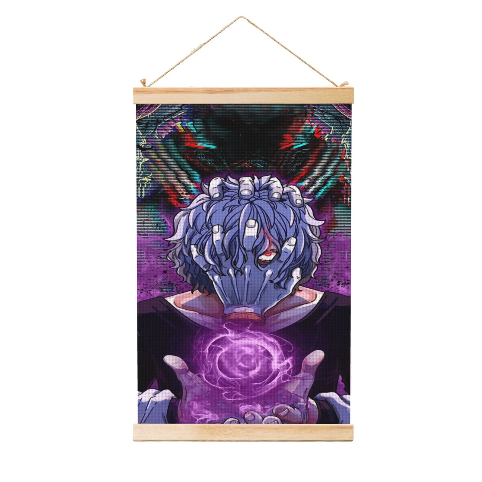 Shigaraki Tomura Poster Canvas Wooden Shaft Hanging Poster Home Decor ...