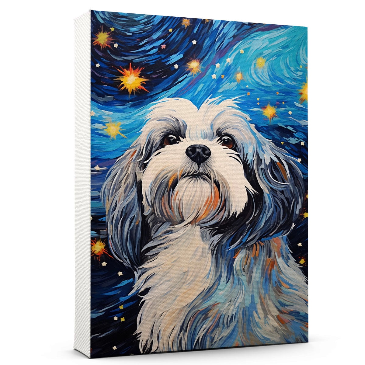 Shih Tzu Canvas Wall Art Print, Dog Artwork Poster for Bedroom Living ...
