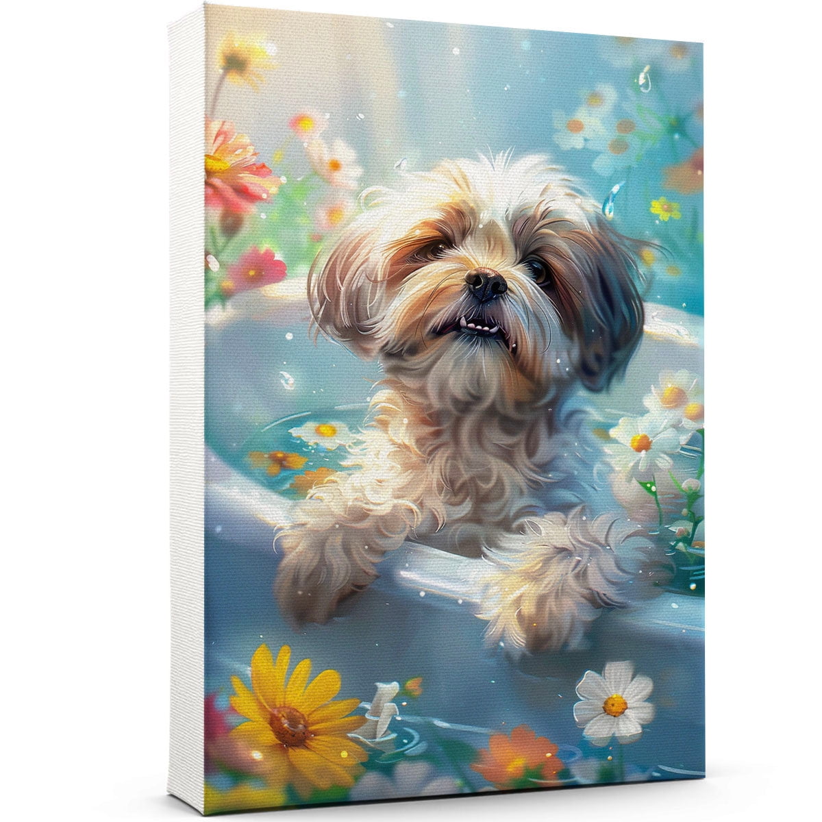 Shih Tzu Dog Bathroom Decor - Funny Bathroom Decor Wall Art, Dog ...