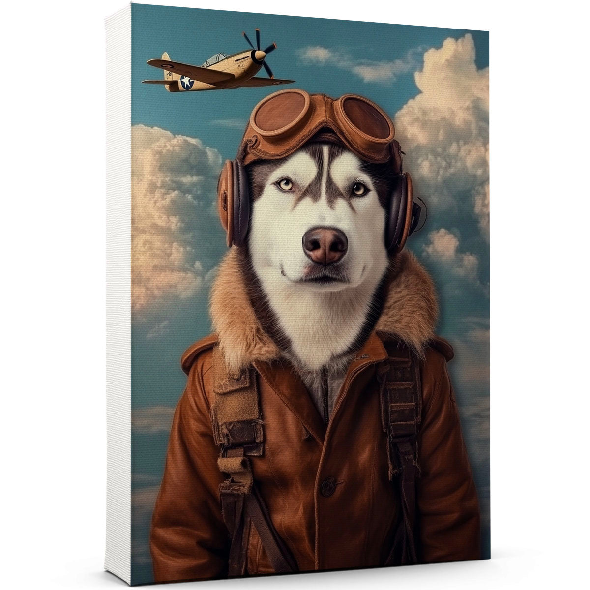 Shih Tzu Dog Pilot Wall Art, Pet Art, Funny Dog Poster 8x12in, Pilot ...