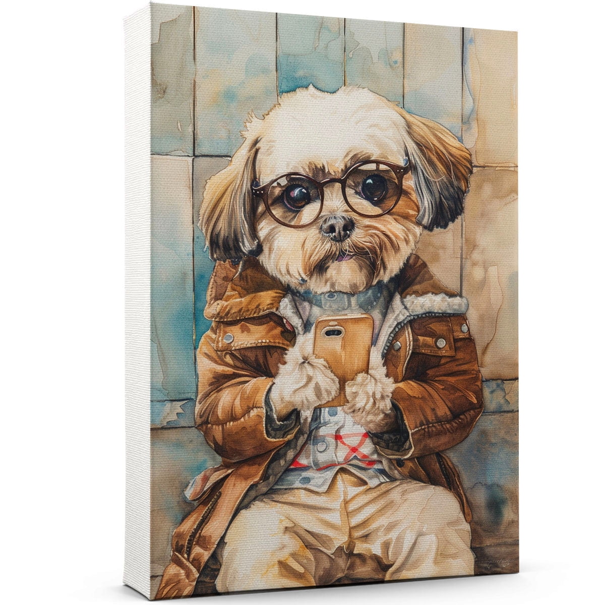 Shih Tzu Dog Poster Print Bathroom Decor - Shih Tzu Dog Canvas Wall Art ...