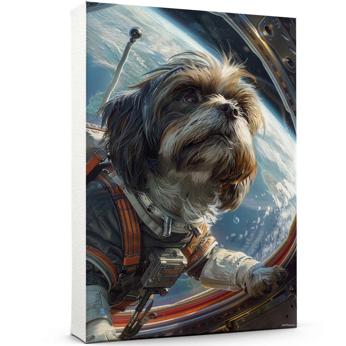 Shih Tzu Dog Wall Decor - Space Wall Decor - Space Wall Art - Funny Dog ...