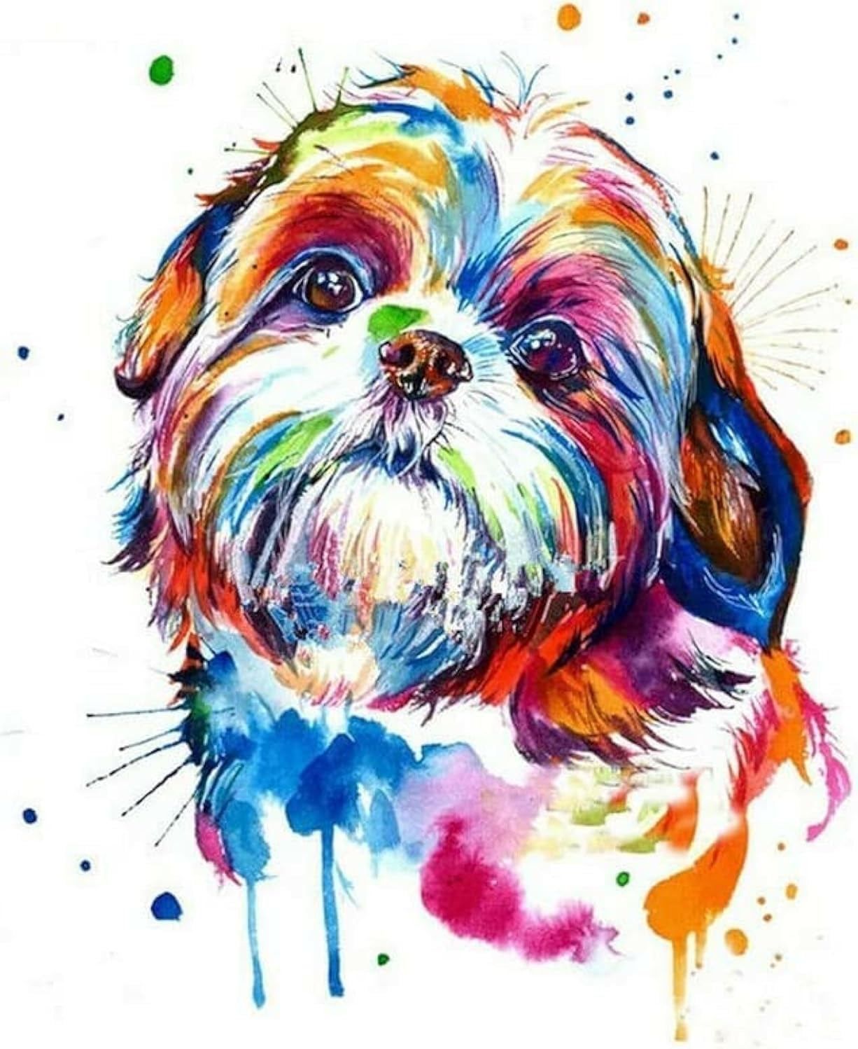 Shih Tzu Dog Watercolor - Adult Wooden Puzzle - challenging and ...