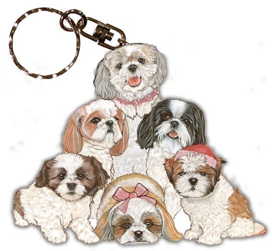 Shih Tzu Keychain, Souvenir Key Holder, Dog Charm Tag, Pet Key Rings ...