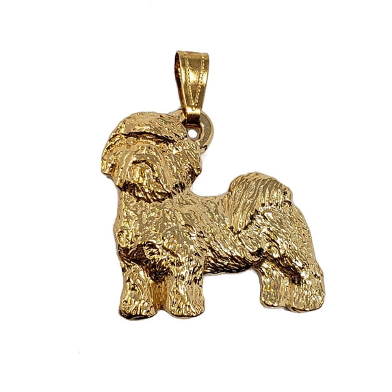 Shih Tzu Pet Clip Dog 24k Gold Plated Pewter Pendant - Walmart.com