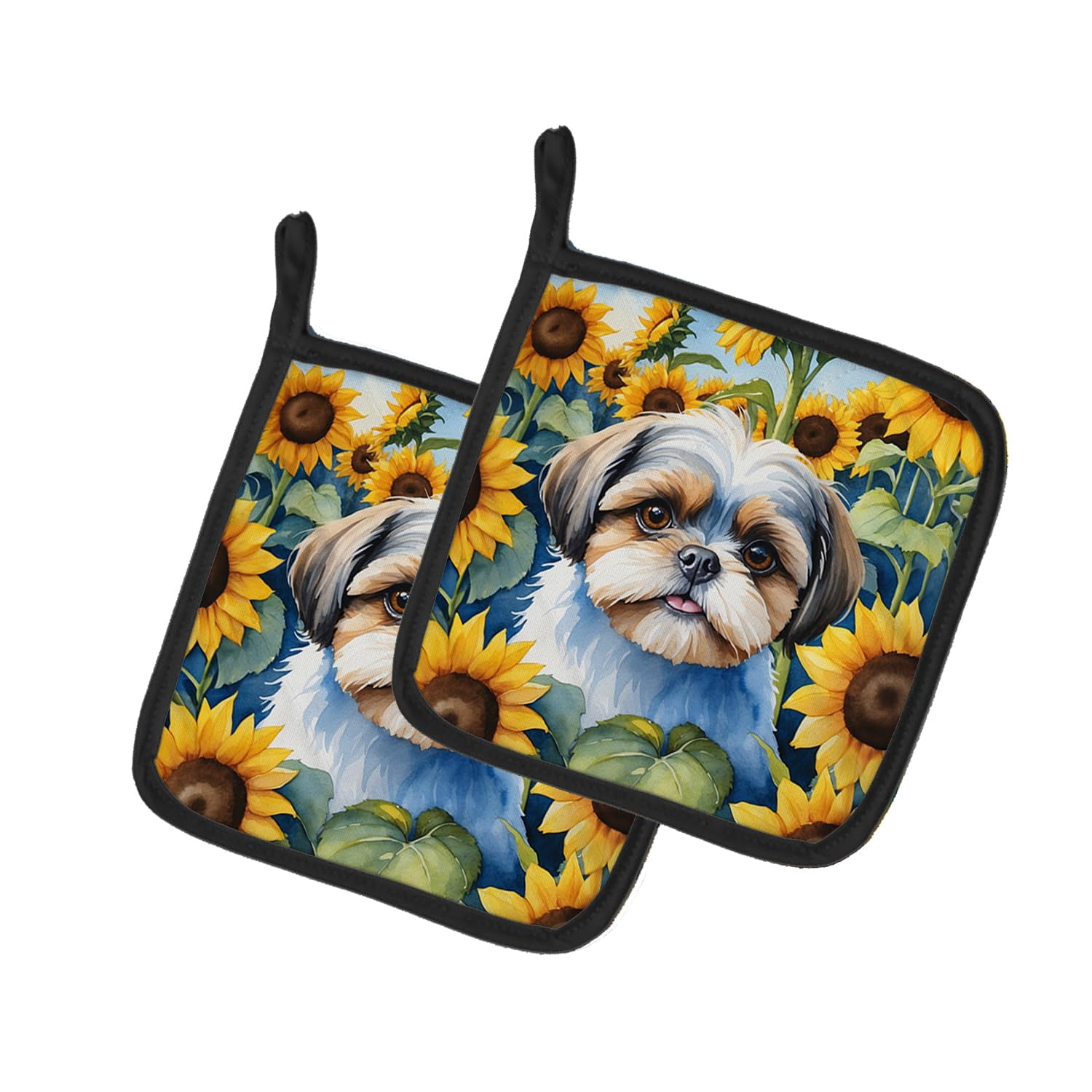 Shih Tzu in Sunflowers Pair of Pot Holders - Walmart.com