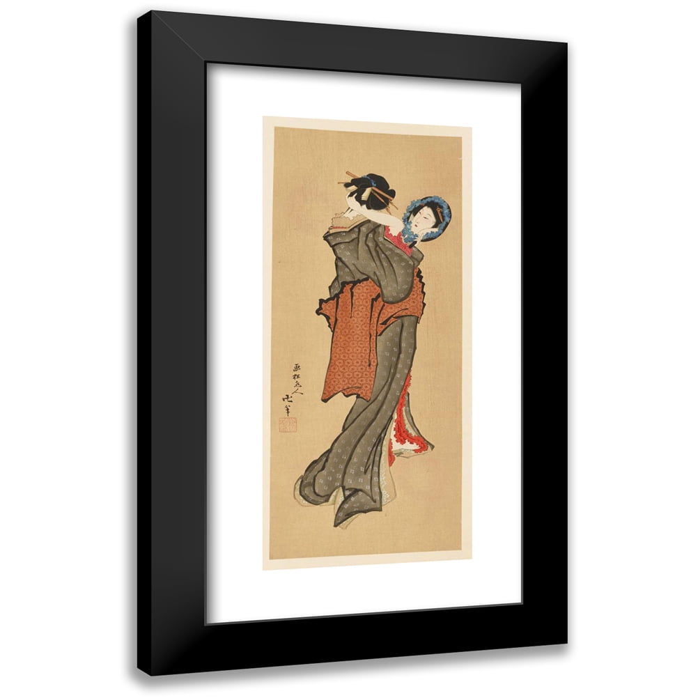 Shiichi Tajima 13x24 Black Modern Framed Museum Art Print Titled ...