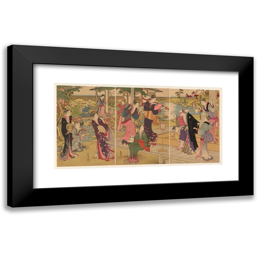 Shiichi Tajima 24x14 Black Modern Framed Museum Art Print Titled ...