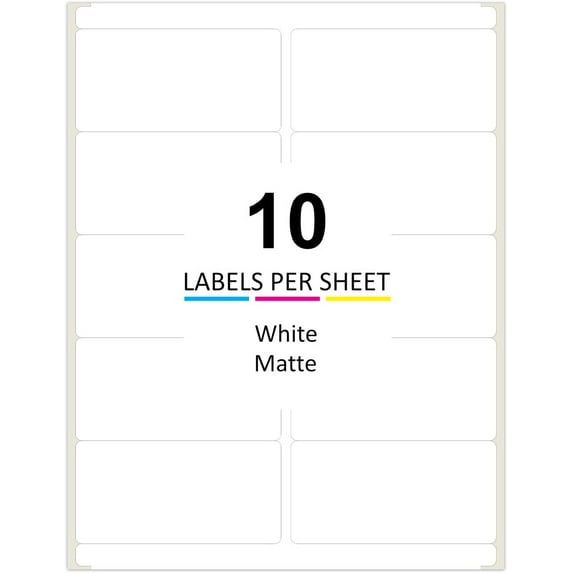 Shiipping Labels for Laser & Inkjet Printers, with Self Adhesive 2 x 4 ...