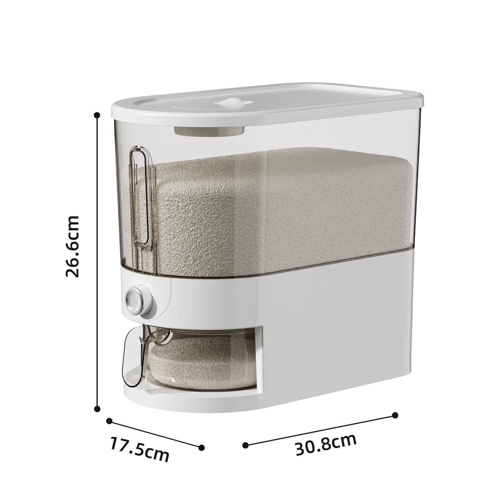 Shijinpojj 20/10KG Automatic Rice Dispenser Insect-Proof Sealed Grain ...