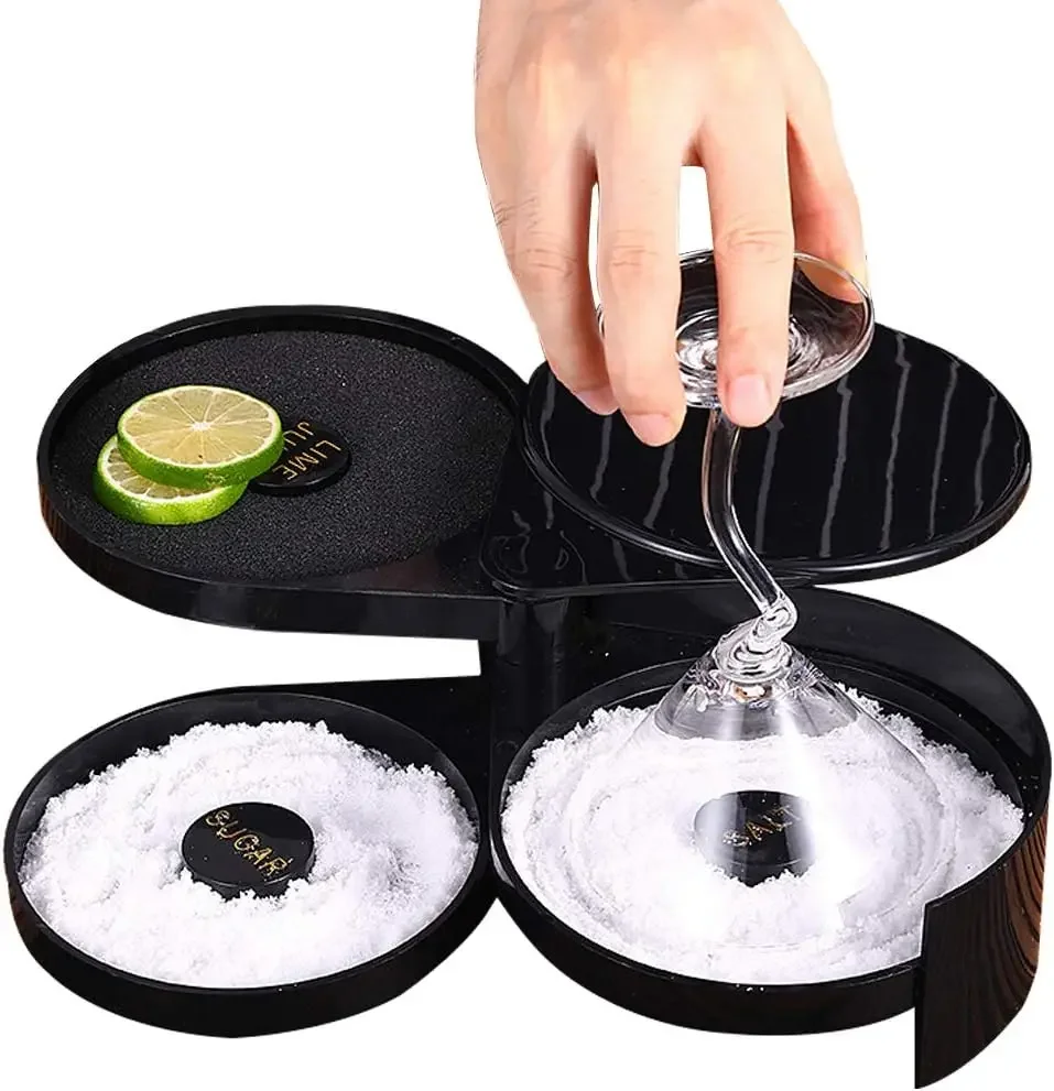 Shijinpojj New 3 Tier Rotating Salt Rimmer Box Seasoning Rimmers ...