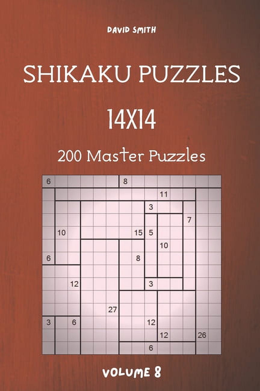Shikaku Puzzles - 200 Master Puzzles 14x14 vol.8 (Paperback) - Walmart.com
