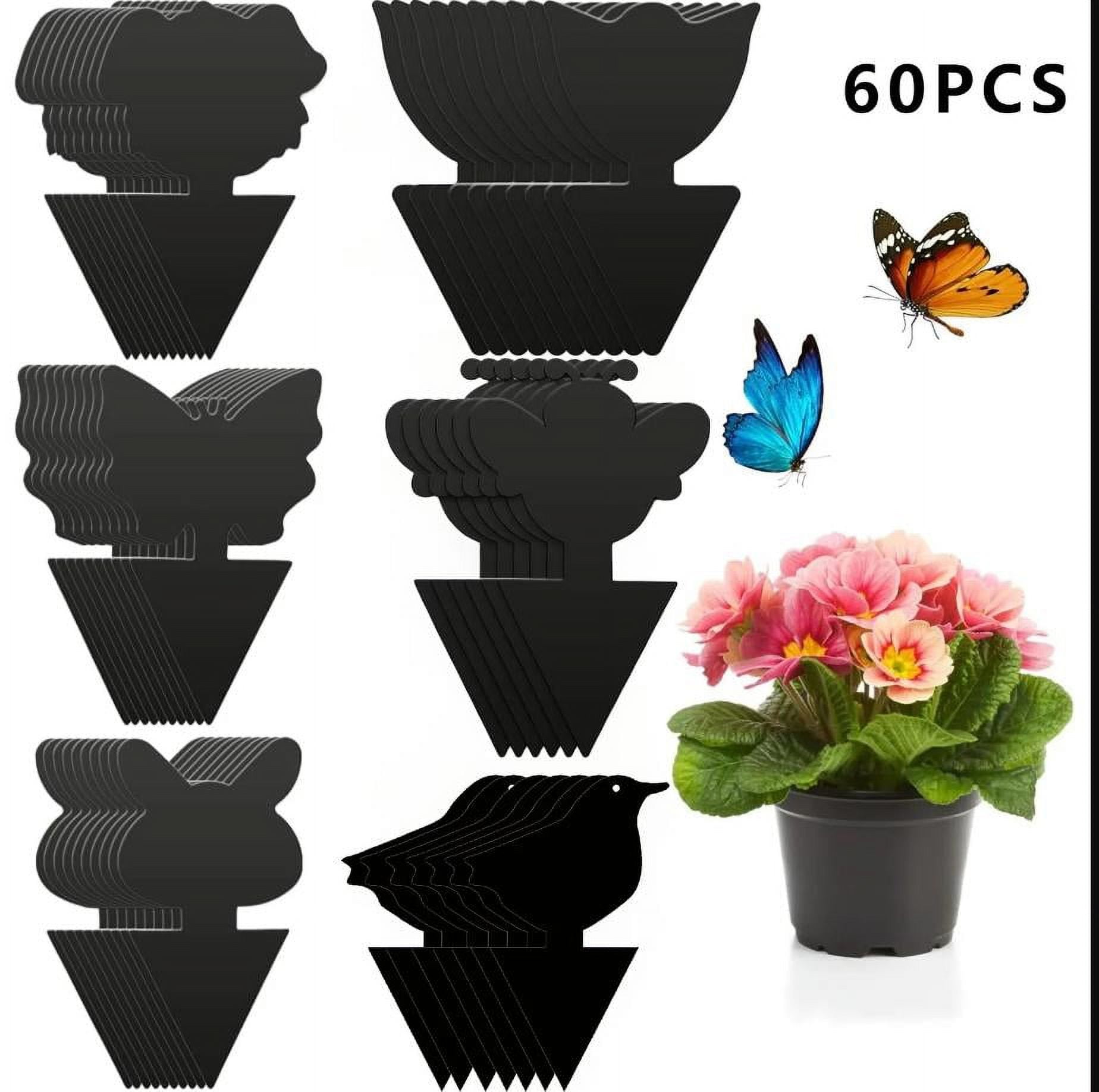 Shikan 60PCS Sticky Paper for Indoor Plant, Sticky Gnat Trap, Dual ...