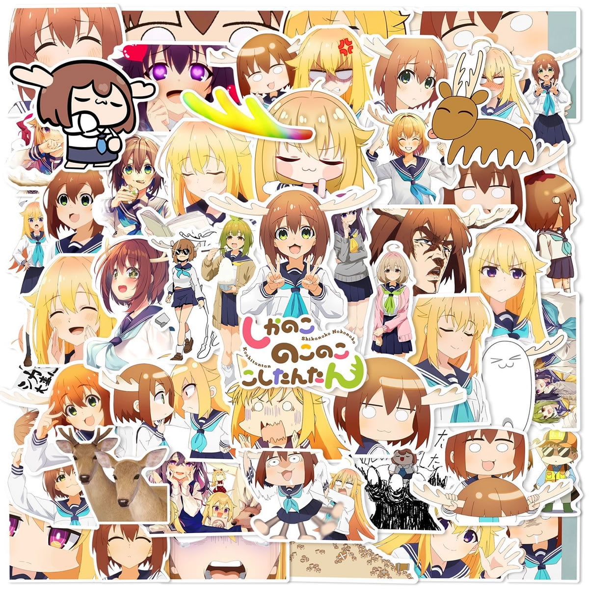 Shikanoko Noko Cosplay Stickers 50Pcs Set,Anime Deer Friend Shikanoko ...