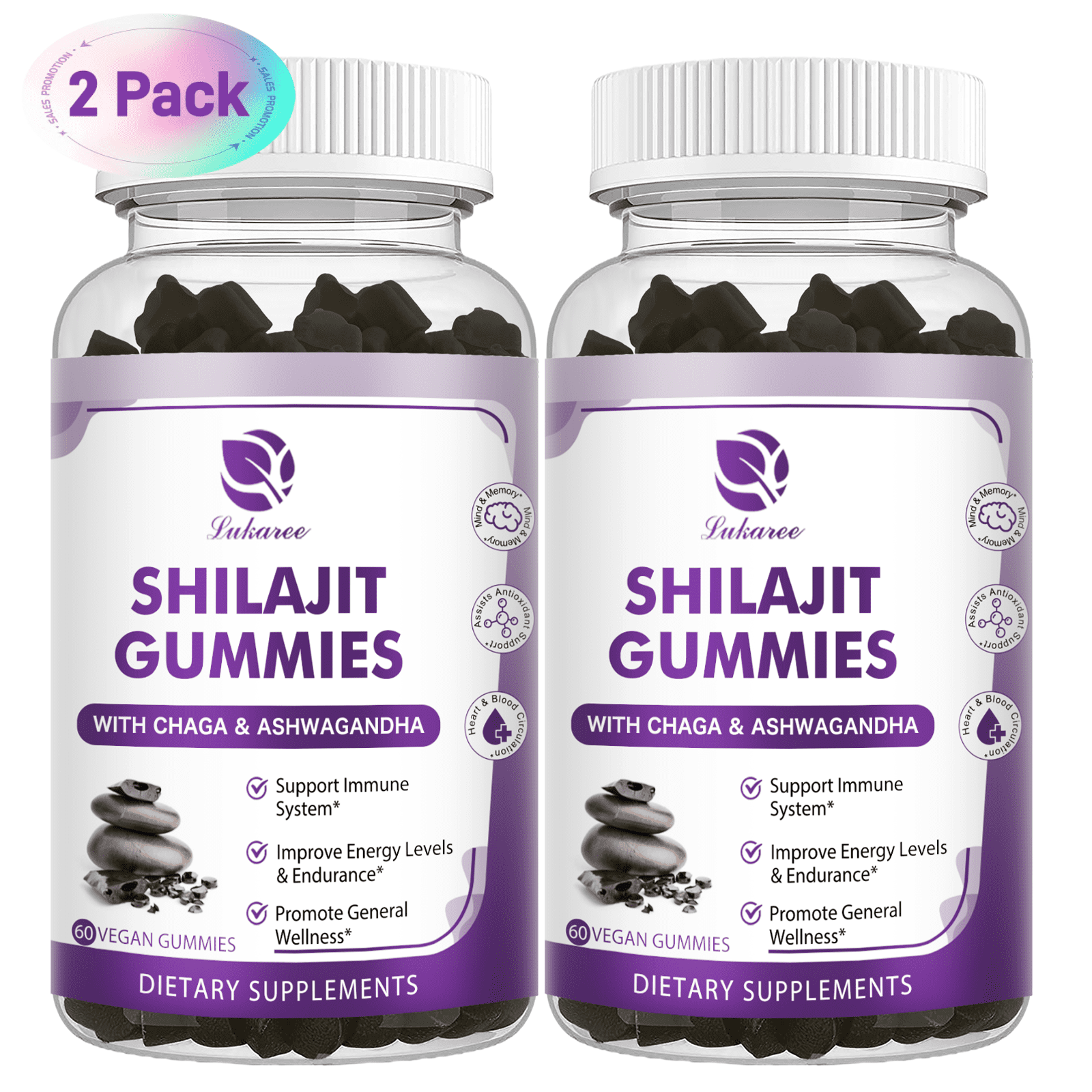 Shilajit Gummies, Organic Shilajit Resin Gummies with Ashwagandha ...