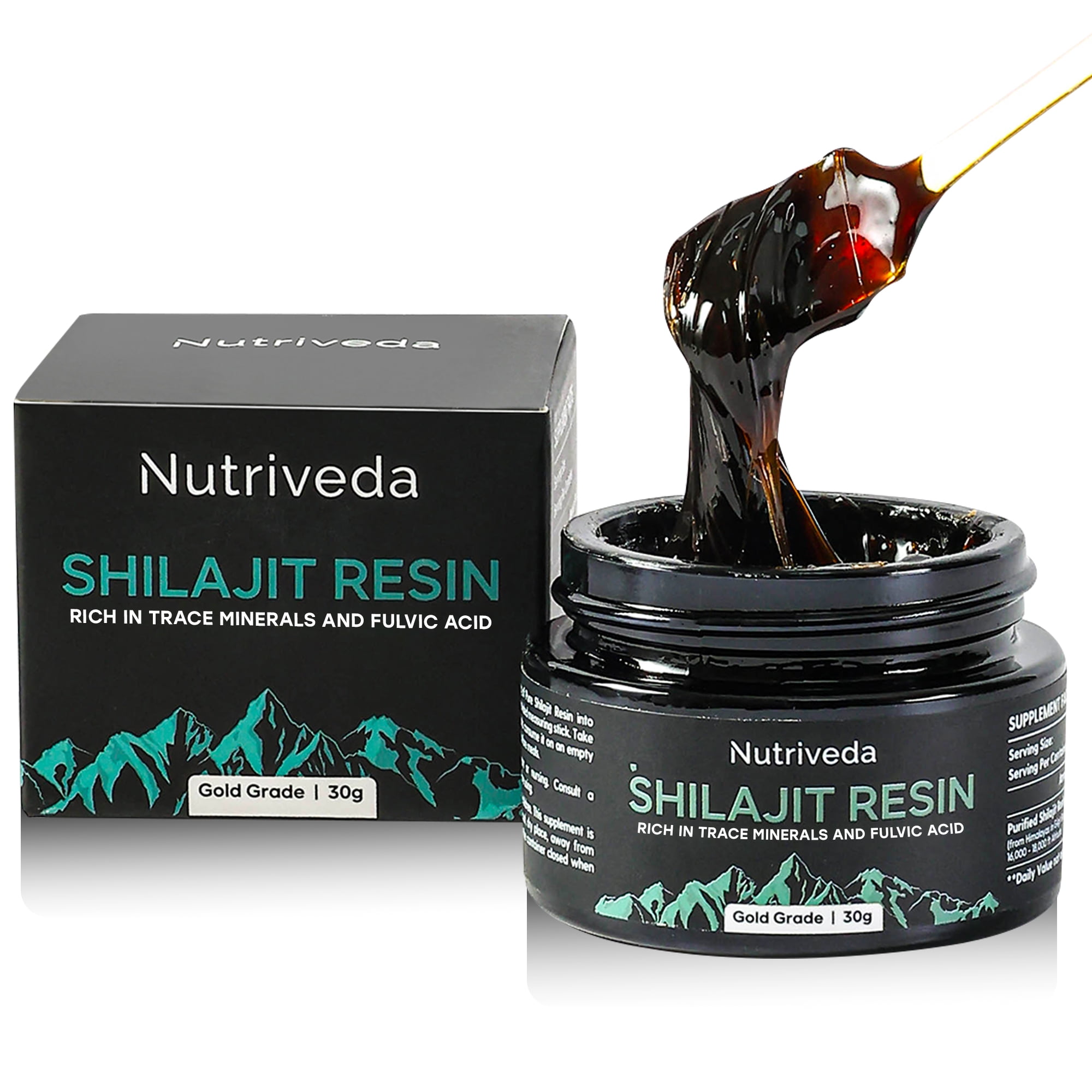Shilajit Resin 600mg - Third Party Tested for Purity and Safety - Rich ...