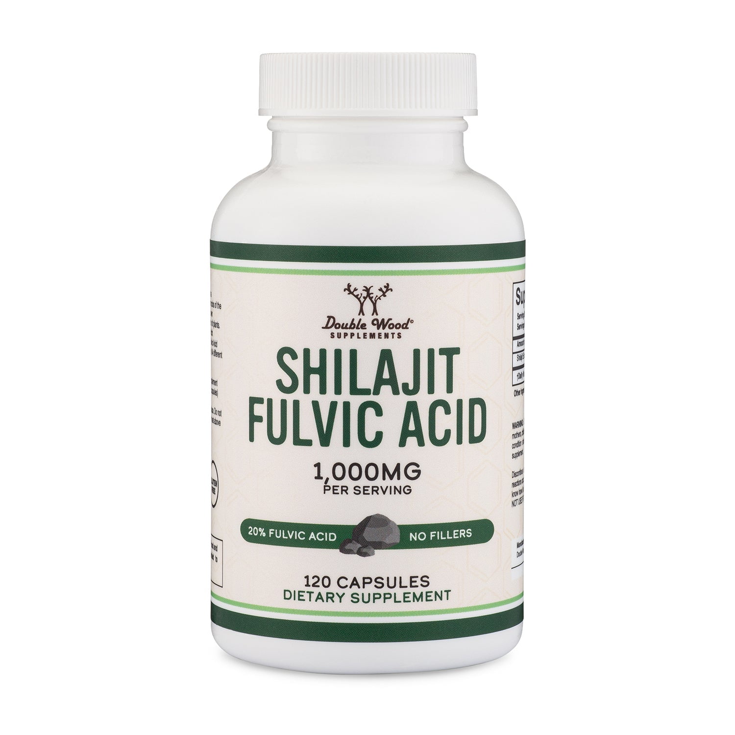 Double Wood Supplements Shilajit Resin Capsules, 20% Fulvic Acid, 1 ...