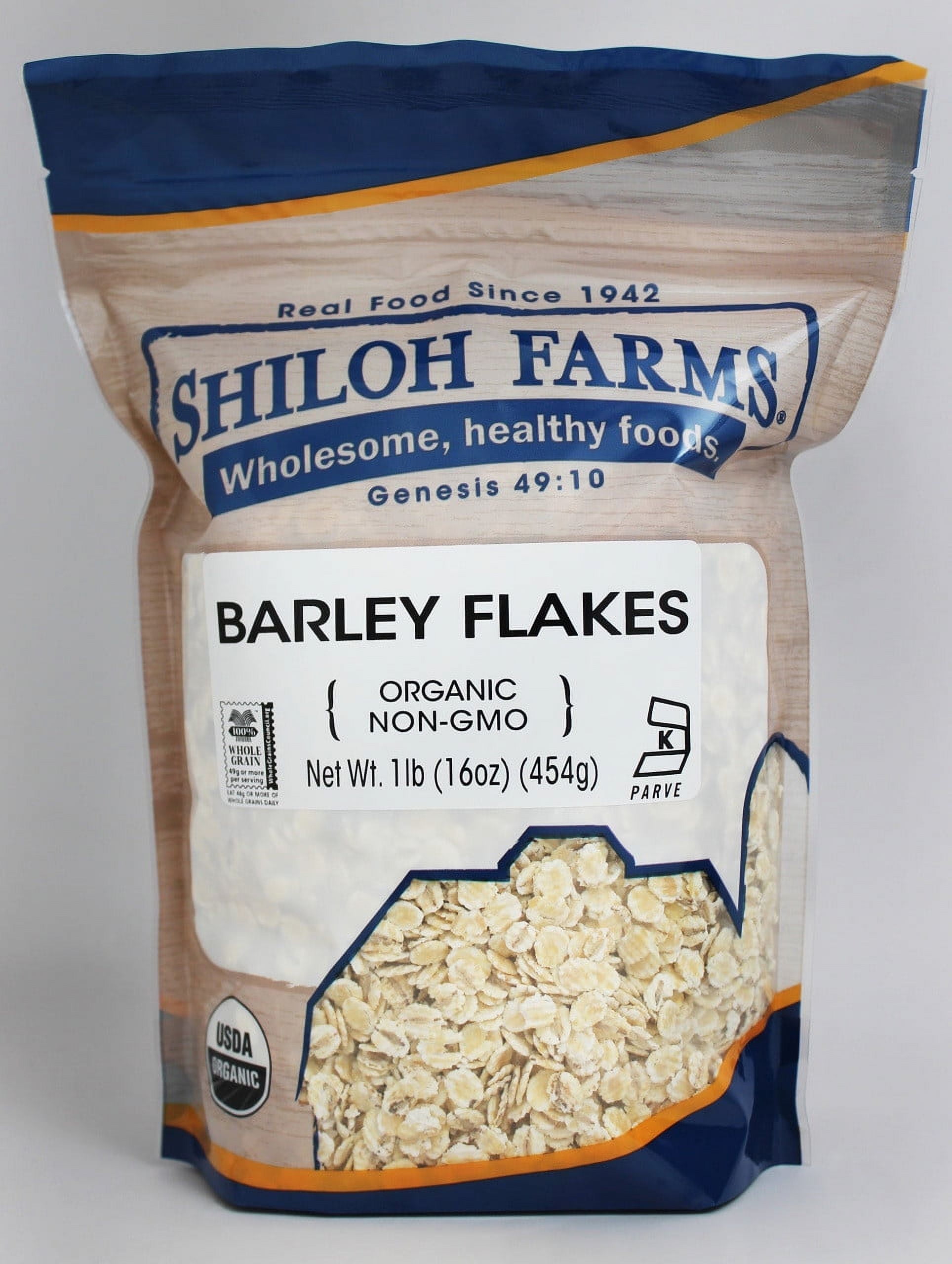 Shiloh Farms Organic Rolled Barley Grain Flakes - 16 oz - Walmart.com