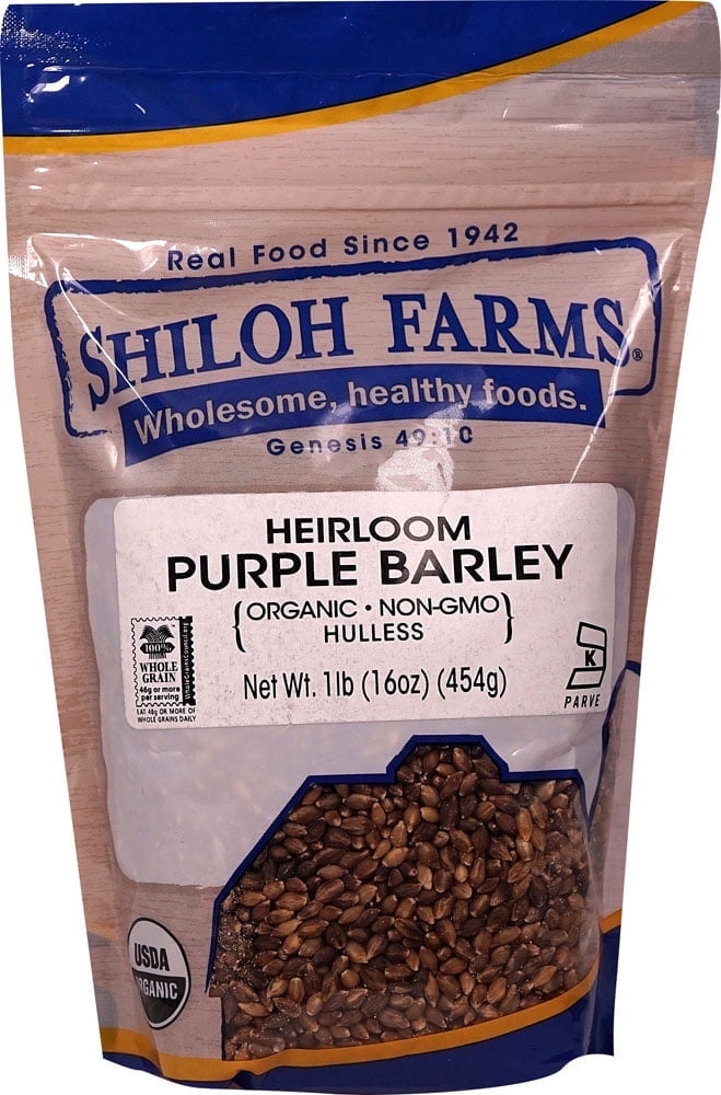 Shiloh Farms Organic Heirloom Purple Barley Hulless - 1 lb Pack of 2 ...