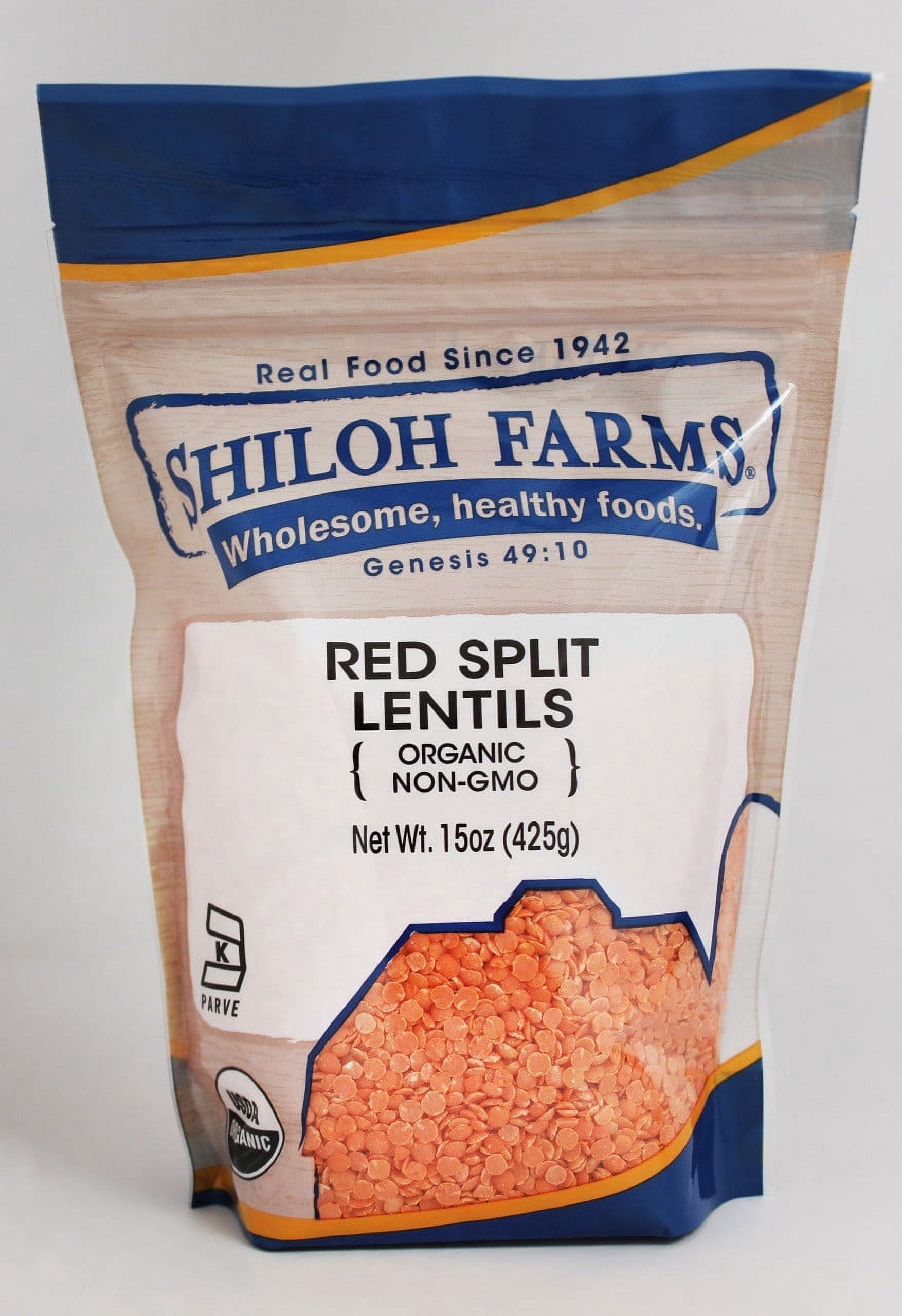 Shiloh Farms Organic Red Split Lentils 15 oz Pack of 2 - Walmart.com