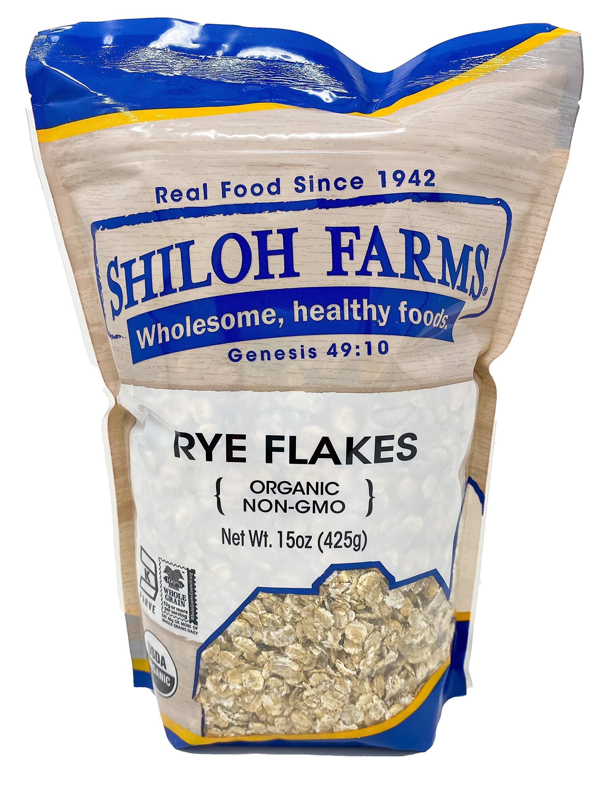 Shiloh Farms Organic Rye YPF5 Flakes -- 15 oz - Walmart.com