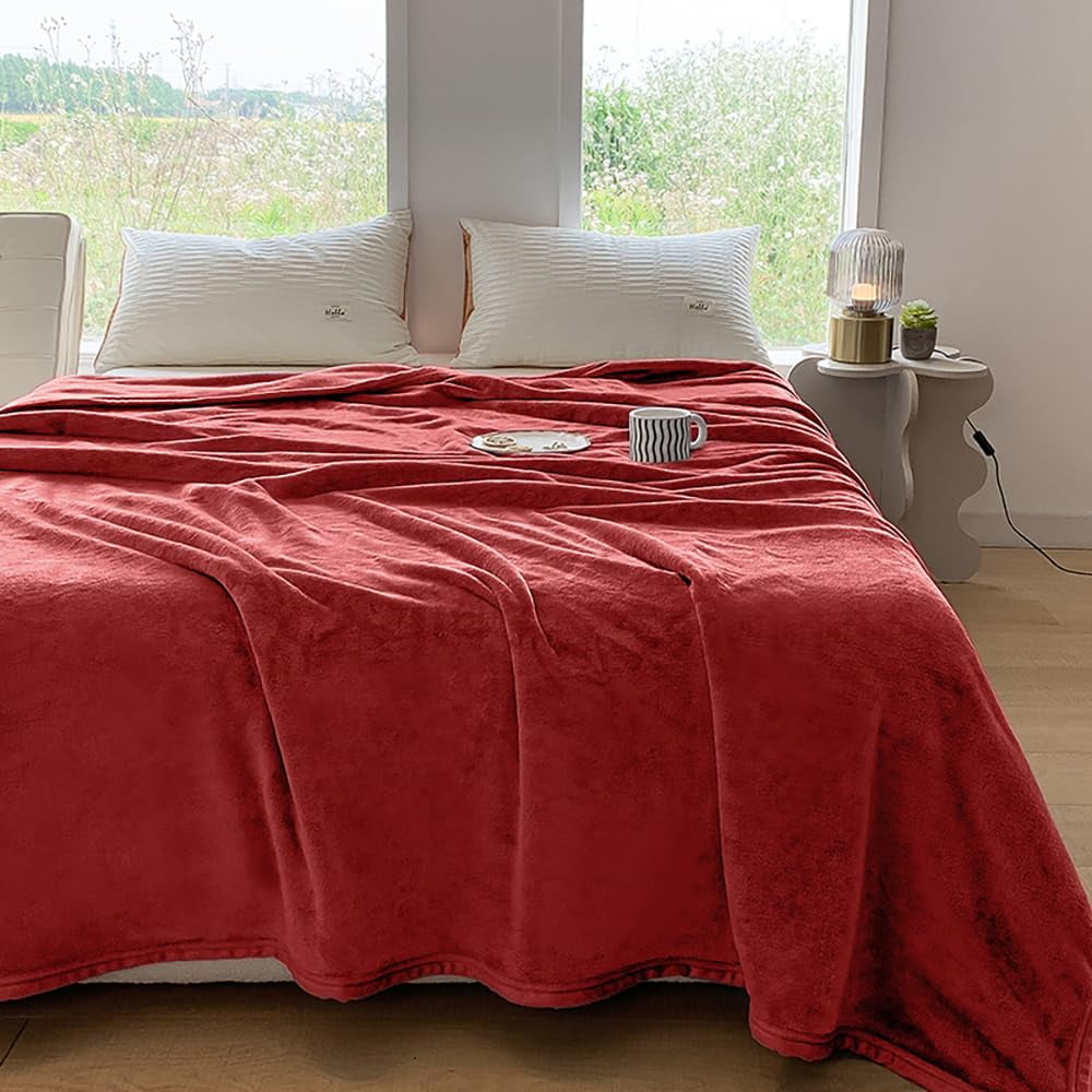 Shilucheng Large Heavyweight Multipurpose Queen Fleece Blanket, Cozy ...