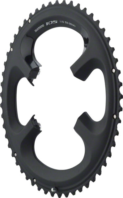 Shimano 105 5800 11-Speed Chainring - Black Tooth Count: 53 Chainring ...