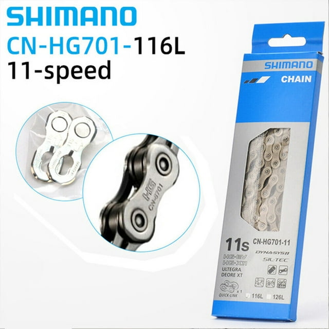 Shimano GRX CN-HG701 11-Speed E-Bike Chain, Ultegra/Deore XT MTB Road, 116 Links, SIL-TEC ...