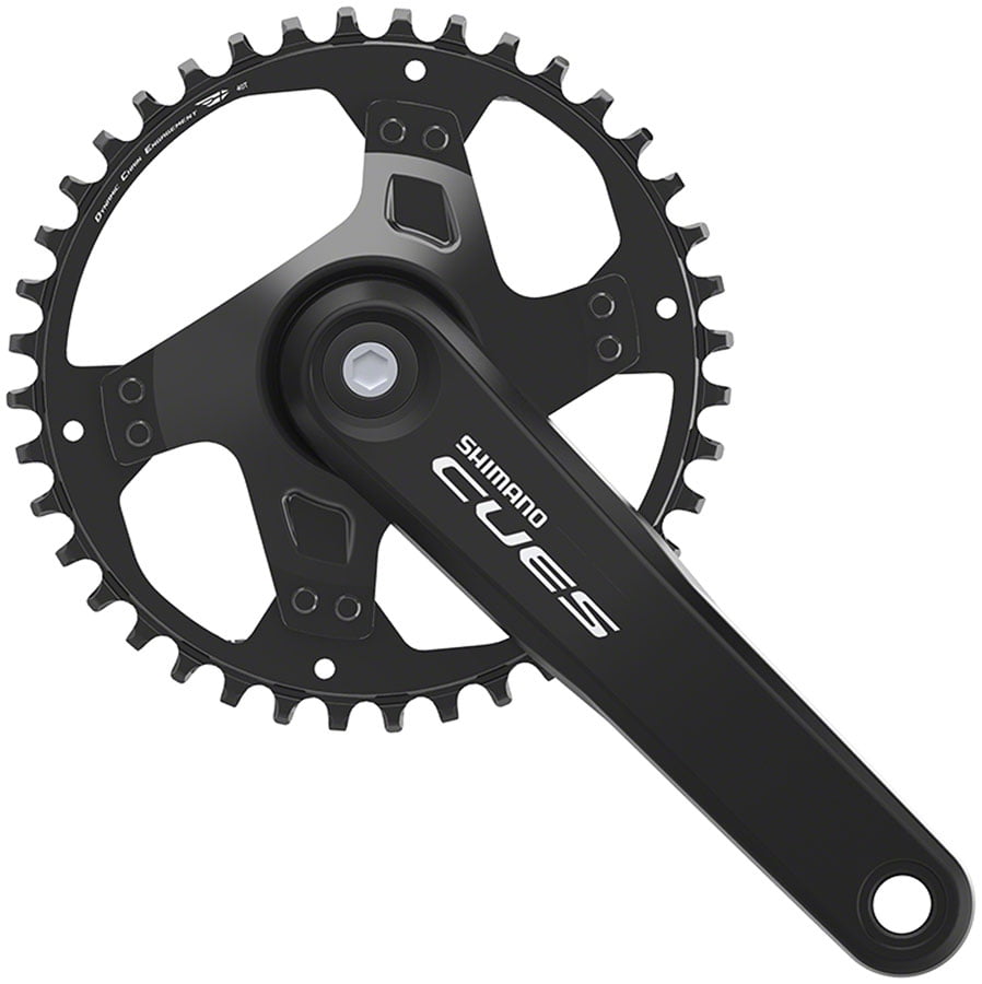 Shimano CUES FC-U4000-1 Crankset - 175mm, 9/10/11-Speed, 40t, Riveted ...