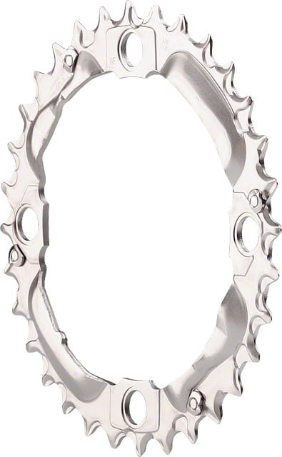 Shimano Deore M532 32T 104mm BCD 4 Bolt 9 Speed Silver Steel Middle ...
