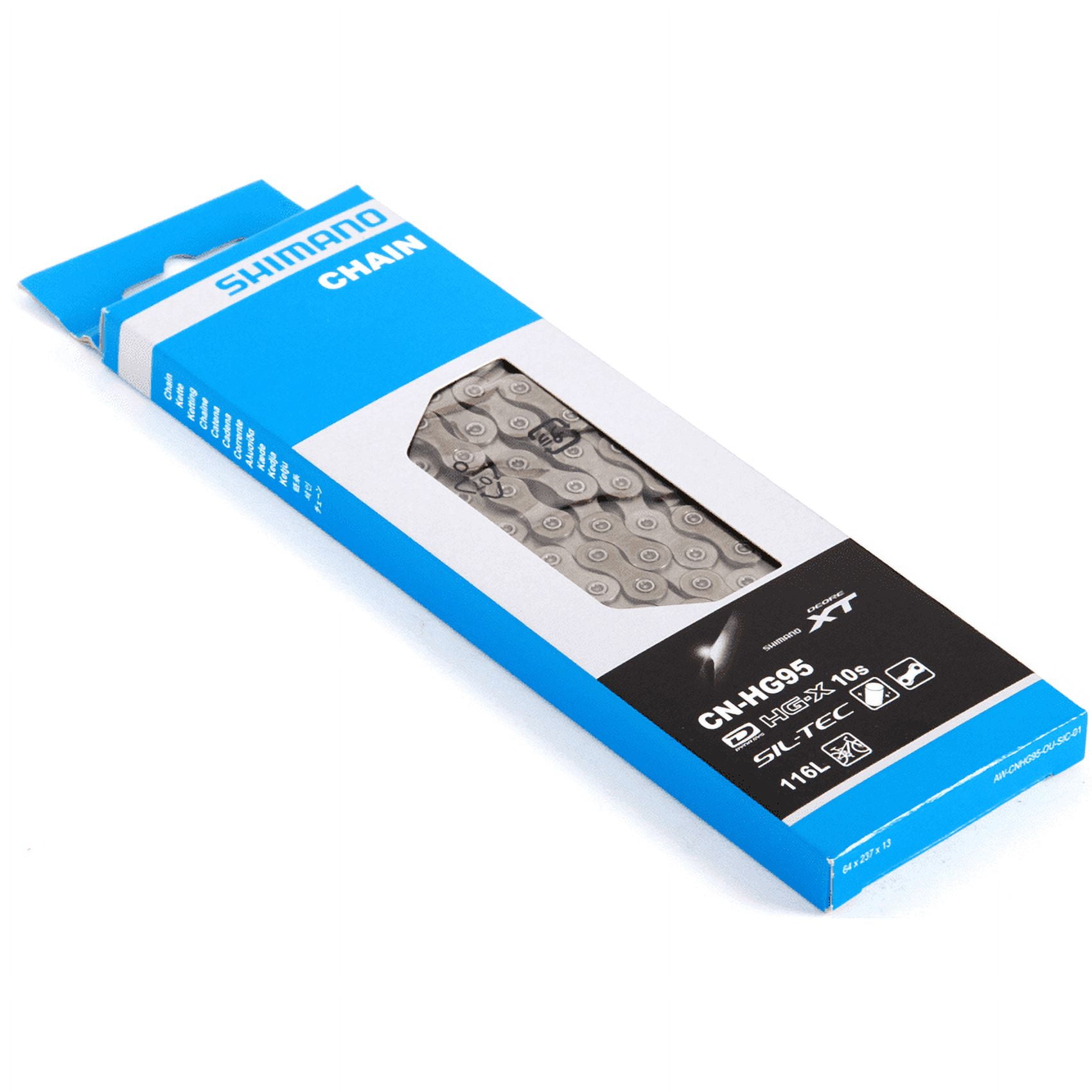 Shimano Deore XT SLX XTR 10-Speed MTB Bike Chain, HG-X 116 Links, SIL ...