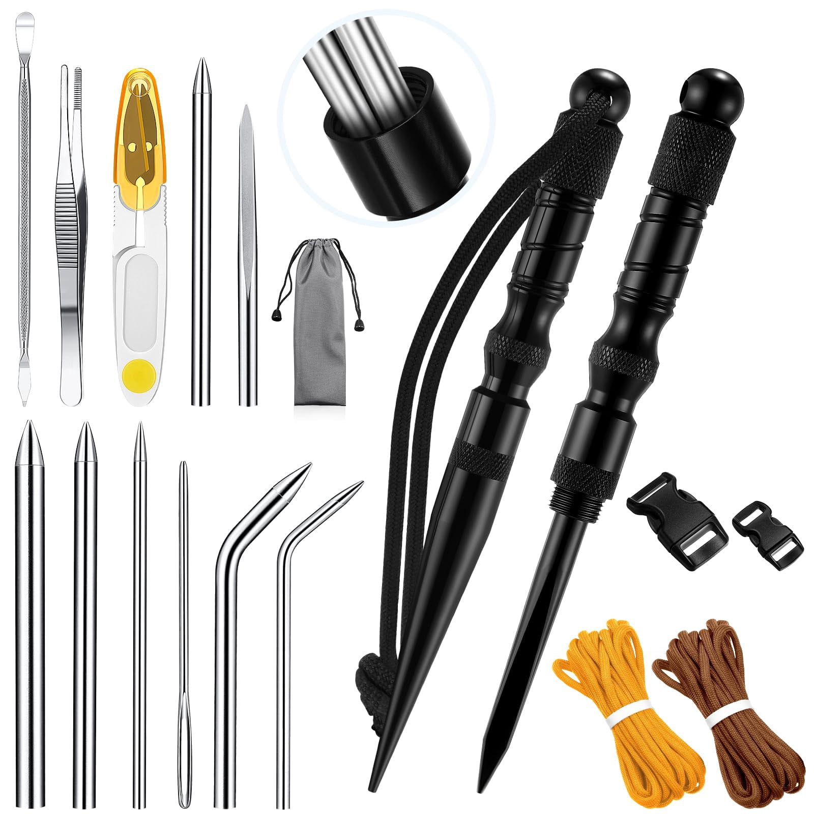 Shimeyao 12 Pcs 2025 Update Paracord FID Knotter Tools Set Stainless ...