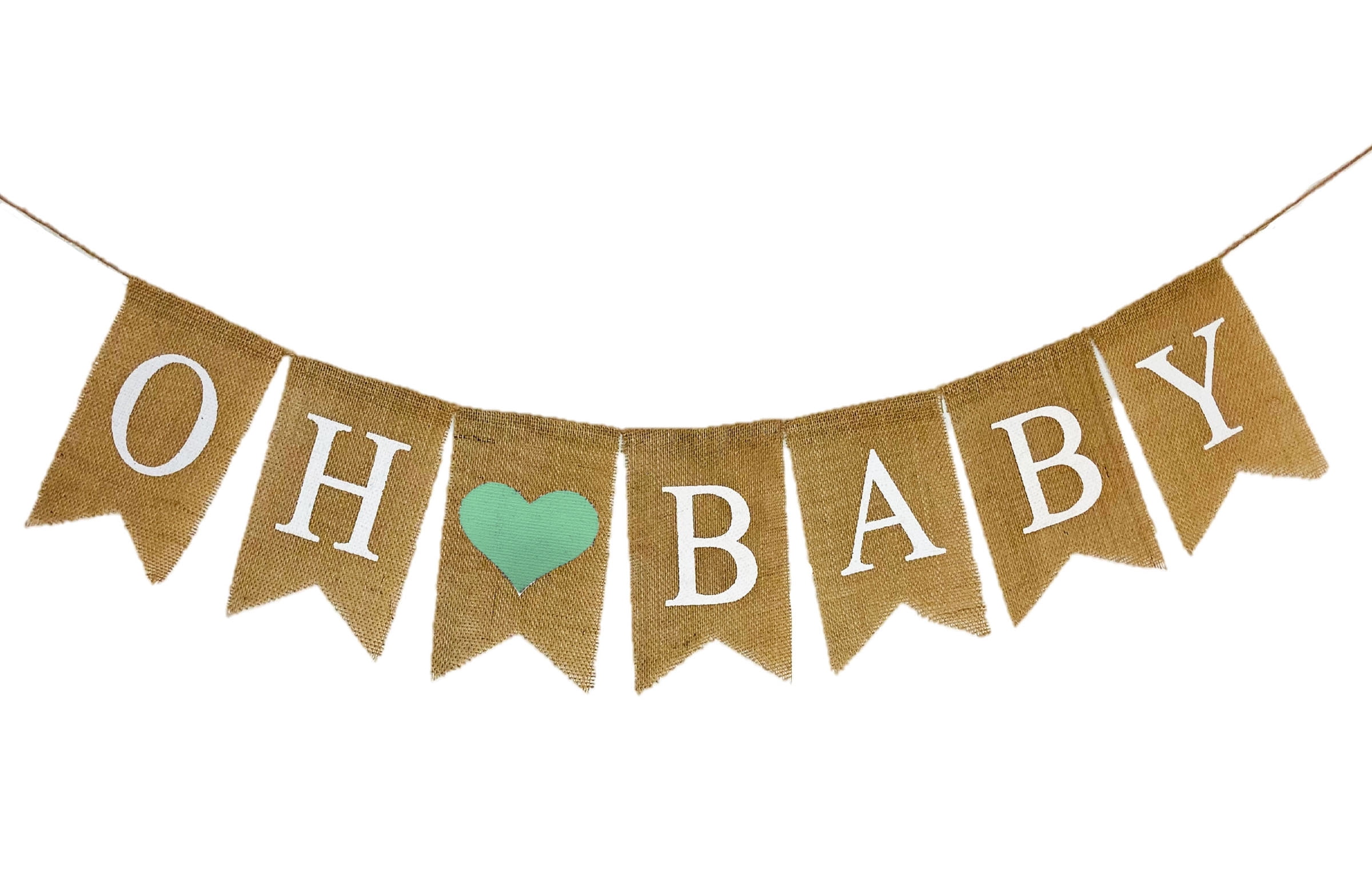 Shimmer Anna Shine Baby Burlap Banner Oh Baby Banner for Baby Shower ...