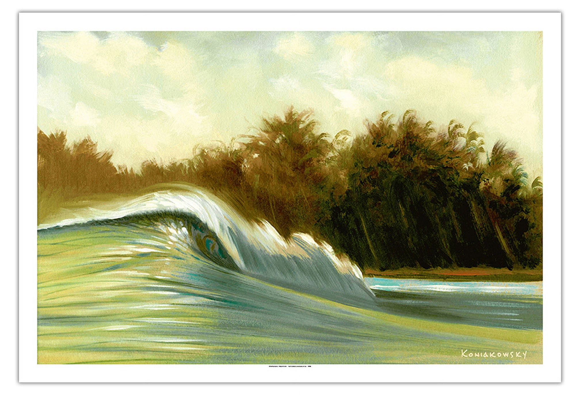 Shimmer - Breaking Wave - From an Original Color Painting by Wade ...