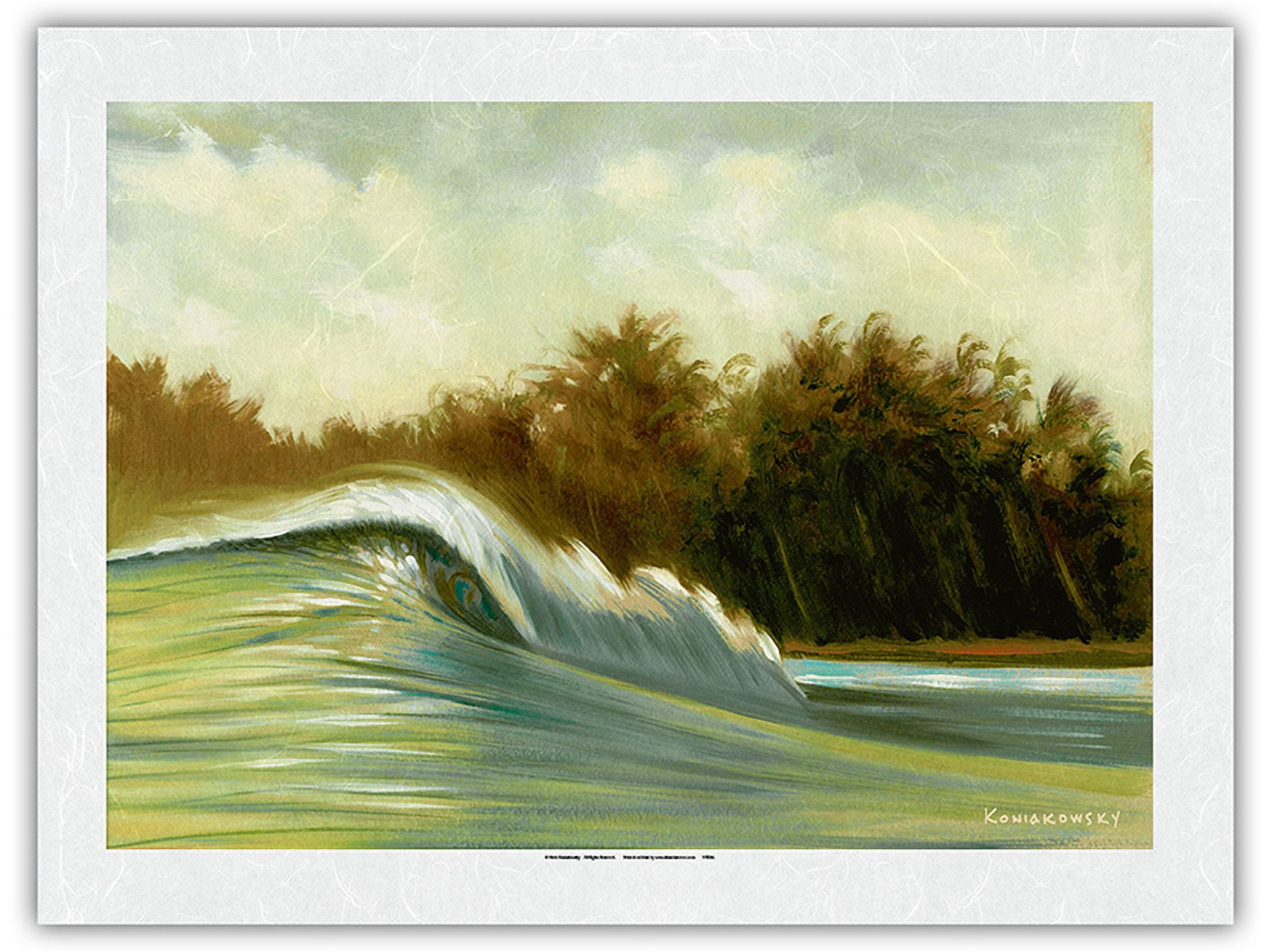 Shimmer - Breaking Wave - From an Original Color Painting by Wade ...