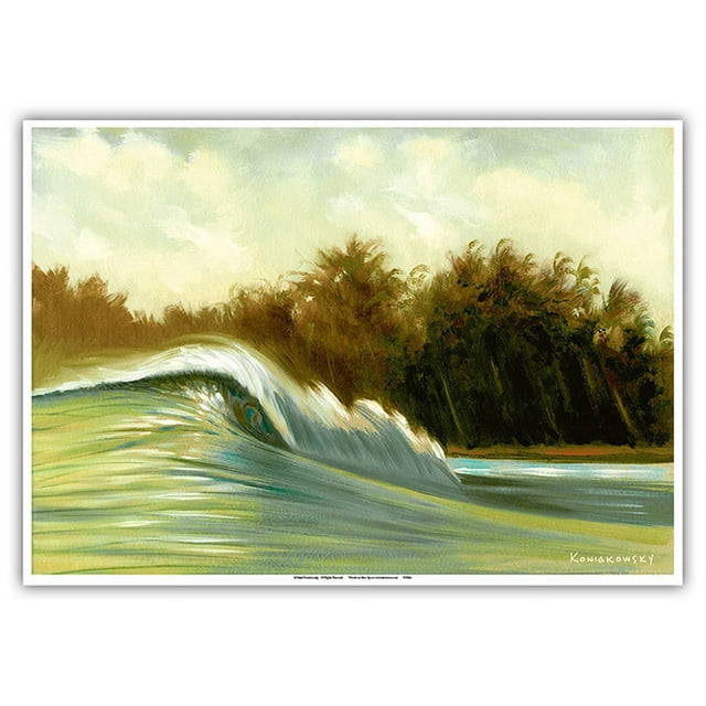 Shimmer - Breaking Wave - From an Original Color Painting by Wade ...