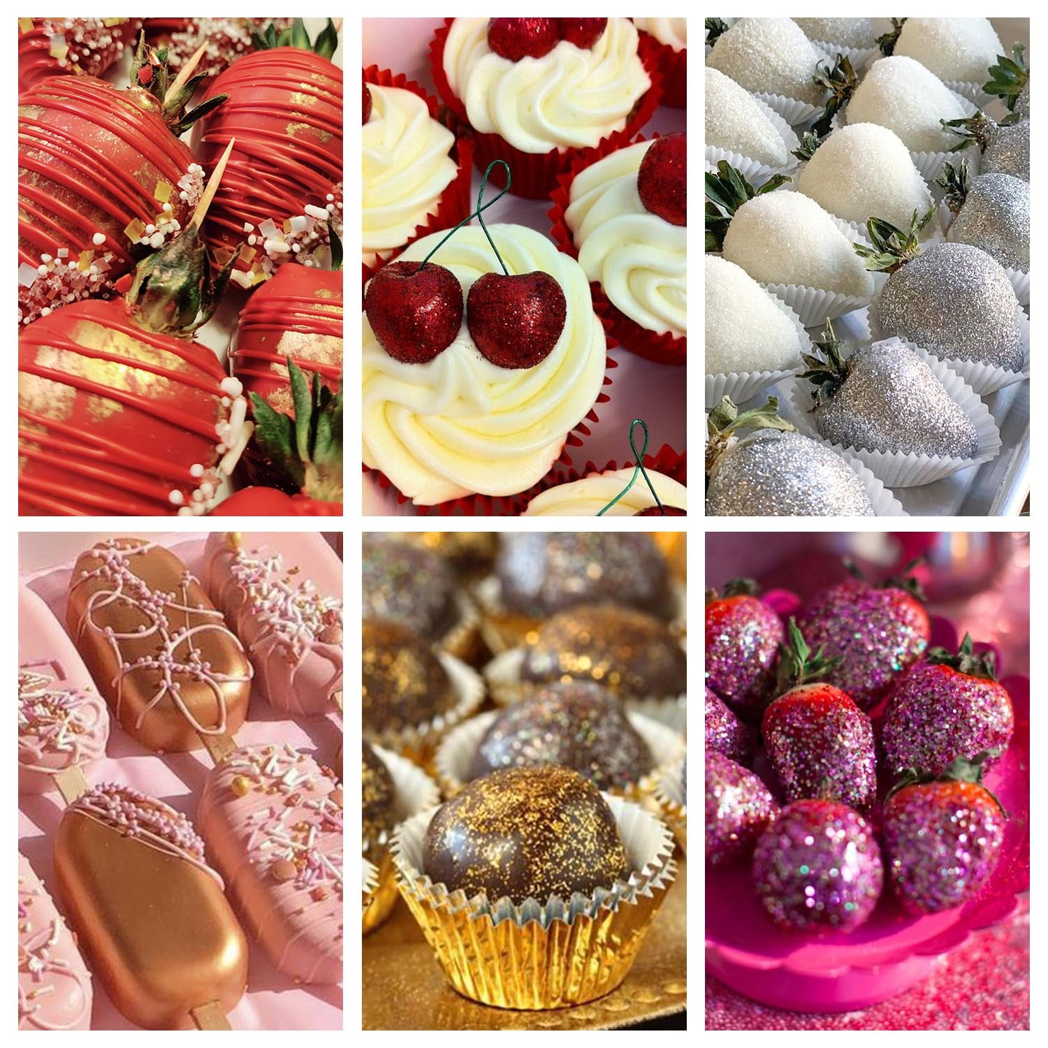 Shimmer Edible Glitter SCH4 Set 12 Colors, Food Grade 5g, Shimmer ...