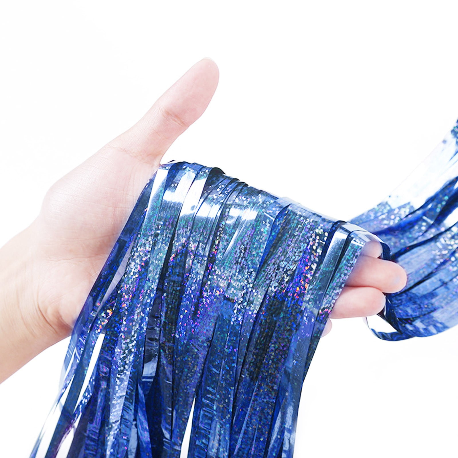 Shimmer Foil Curtain Backdrop, Metallic Rain Streamer for Birthday and ...