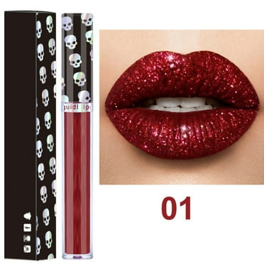 Matte Metallic Glitter Liquid Lipstick Metal Lip Color Diamond Shimmer ...