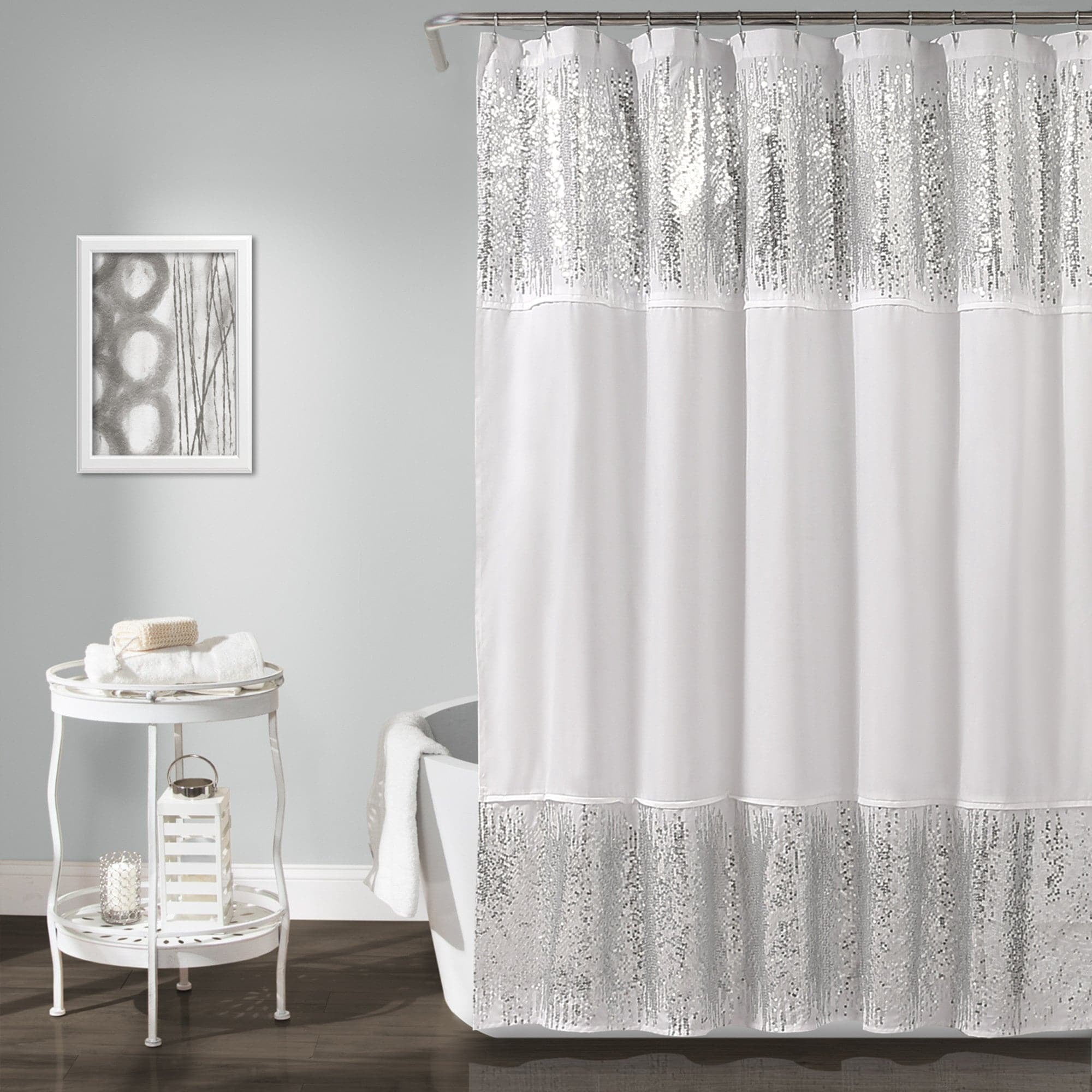 Shimmer Sequins 70"x72" Shower Curtain - Walmart.com