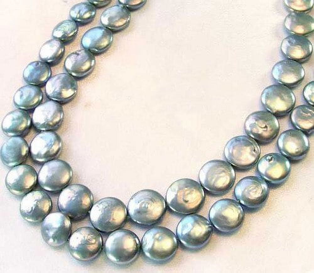 Shimmer Silvery Platinum FW Coin Pearls | 11x4.5mm to 12x4mm | 9 Pearls ...