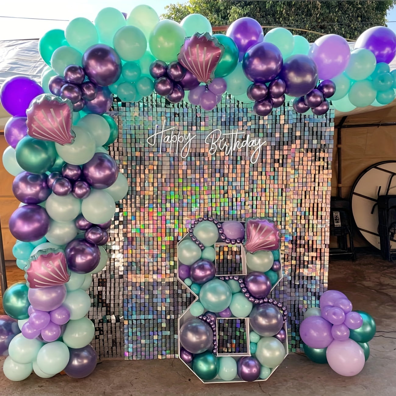 Shimmer Wall Backdrop, 18-36 Panel Square Sequin Photo Backdrop for ...