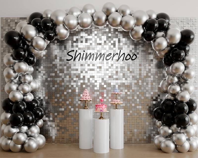Shimmer Wall Backdrop 48pcs Sequin Shimmer Backdrop Panels, Photo ...