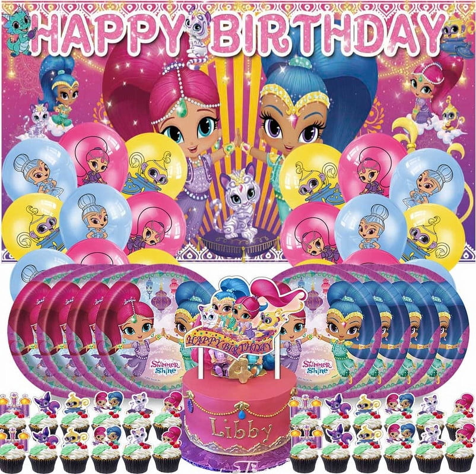 Shimmer and Shine Party Supplies Plates Decorations Birthday Cake ...