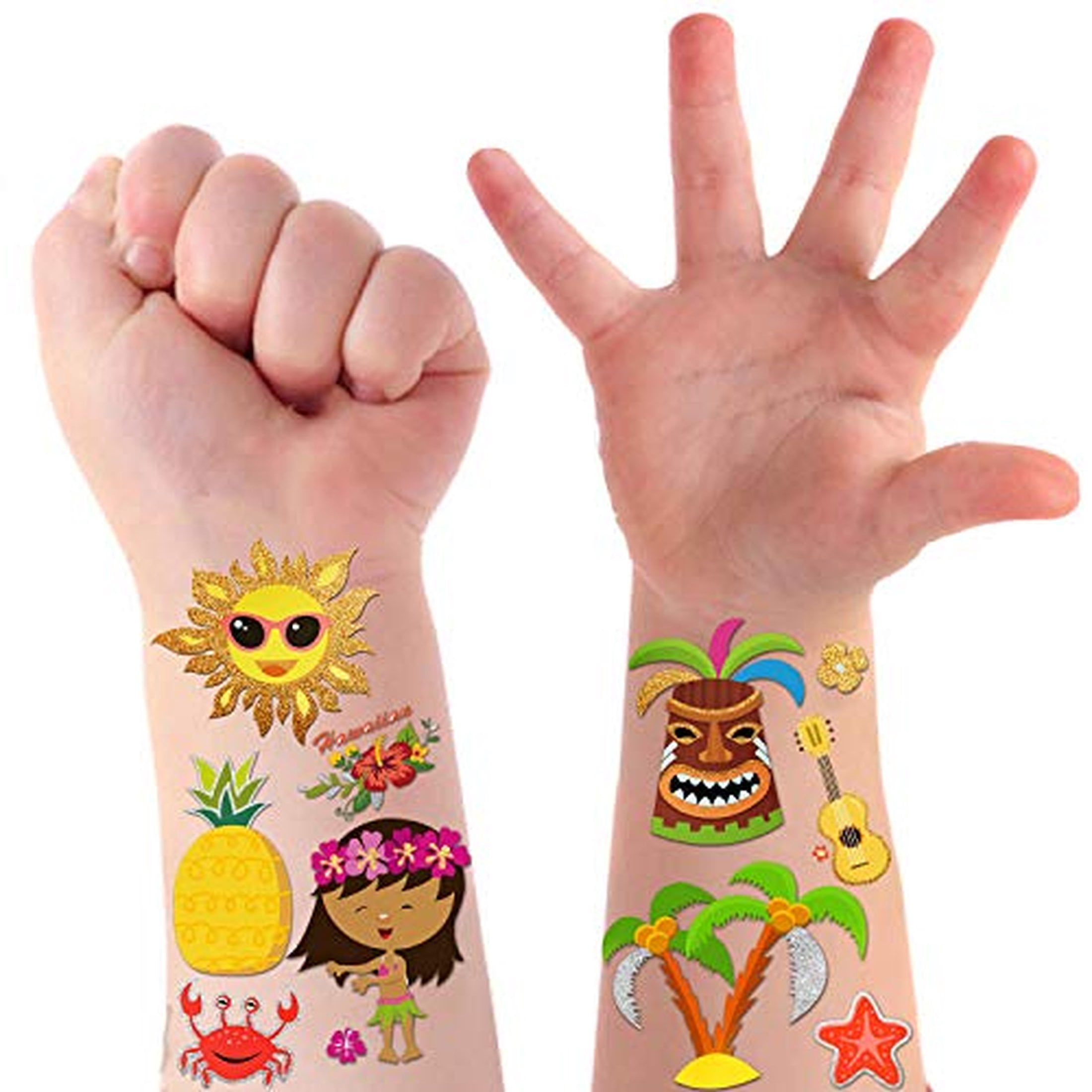 ShimmerTropics GlitzTats - Glitter Metallic Temporary Tattoos for Kids ...
